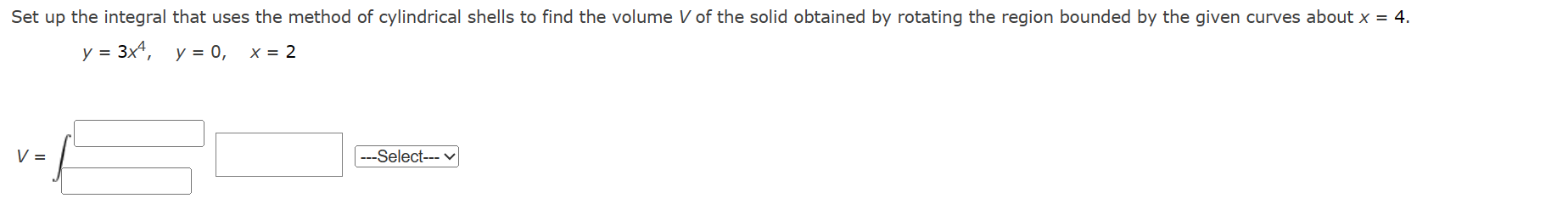 Solved Set up the integral that uses the method of | Chegg.com