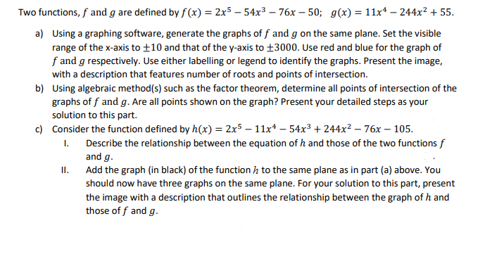 Solved Two functions, f and g are defined by | Chegg.com