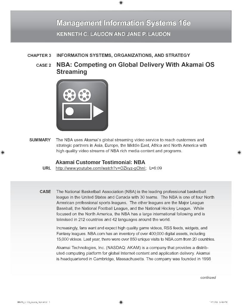 Solved Management Information Systems 16e KENNETH C. LAUDON | Chegg.com