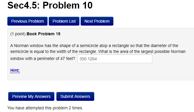 Solved Sec4.5: Problem 10 Previous Problem Problem List Next | Chegg.com