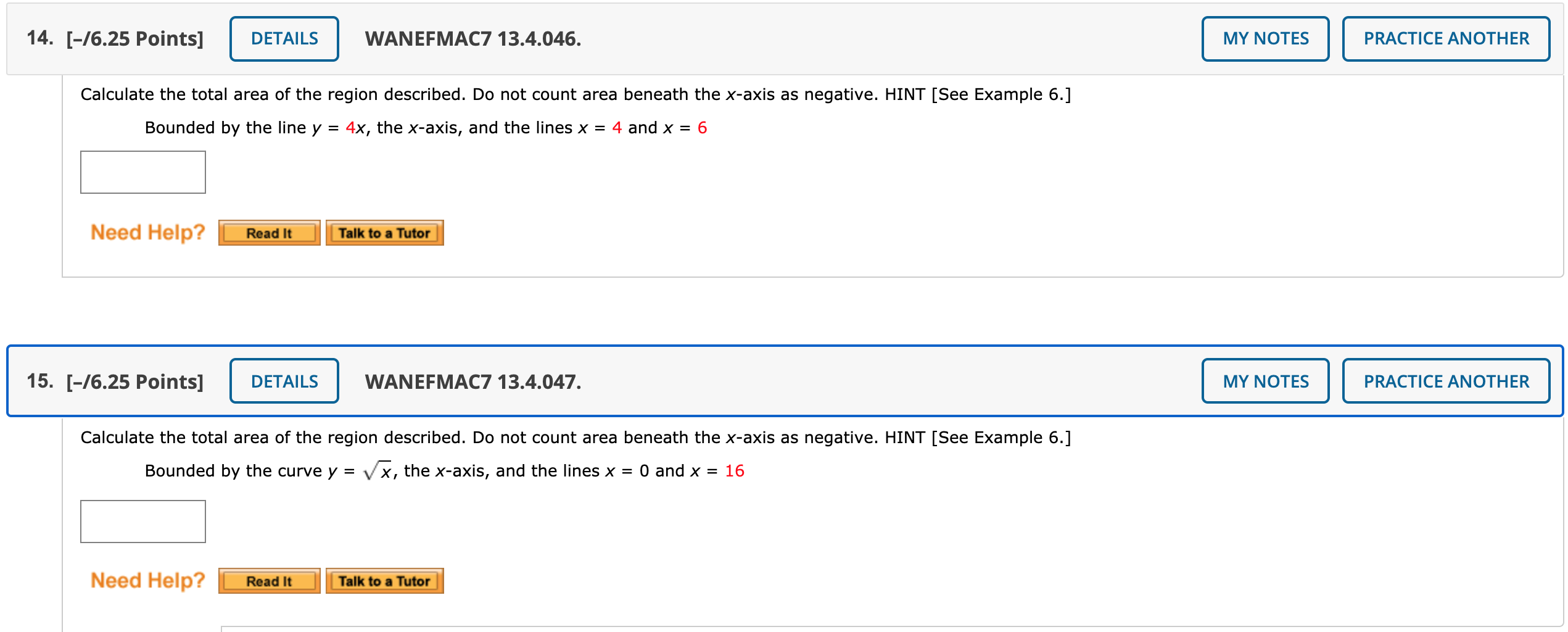 Solved 12. (-/6.25 Points] DETAILS WANEFMAC7 13.4.080. MY | Chegg.com