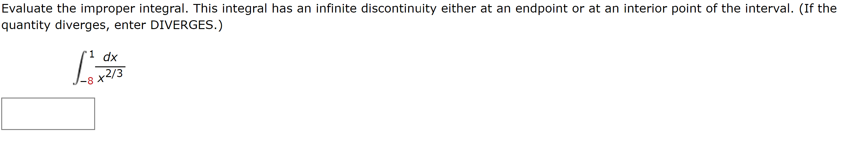 Solved Evaluate the improper integral. This integral has an | Chegg.com