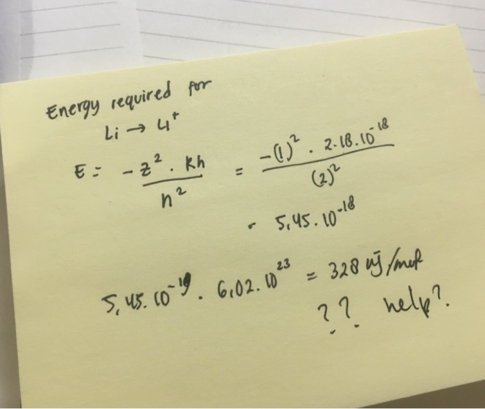 Solved How do you find the first ionization energy of | Chegg.com