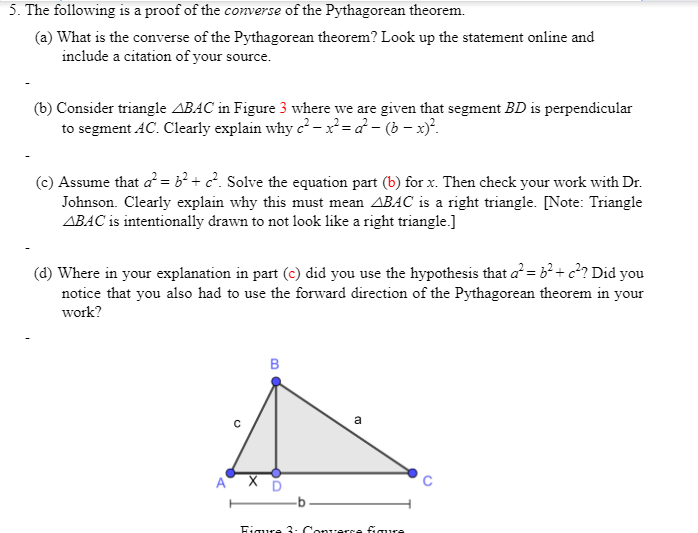 Solved 5 . The following is a proof of the converse of the | Chegg.com