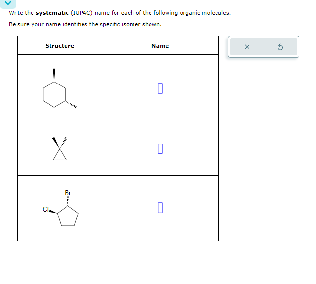 Solved Write the systematic (IUPAC) ﻿name for each of the | Chegg.com