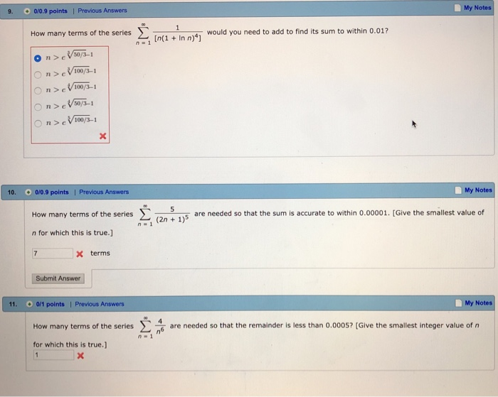 Solved My Notes 9. 0/0.9 points | Previous Answers How many | Chegg.com Solved My Notes 9. 0/0.9 points | Previous Answers How many | Chegg.com