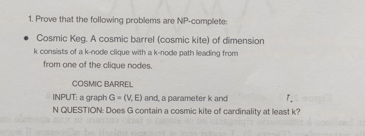 Solved 1. Prove that the following problems are NP-complete: | Chegg.com