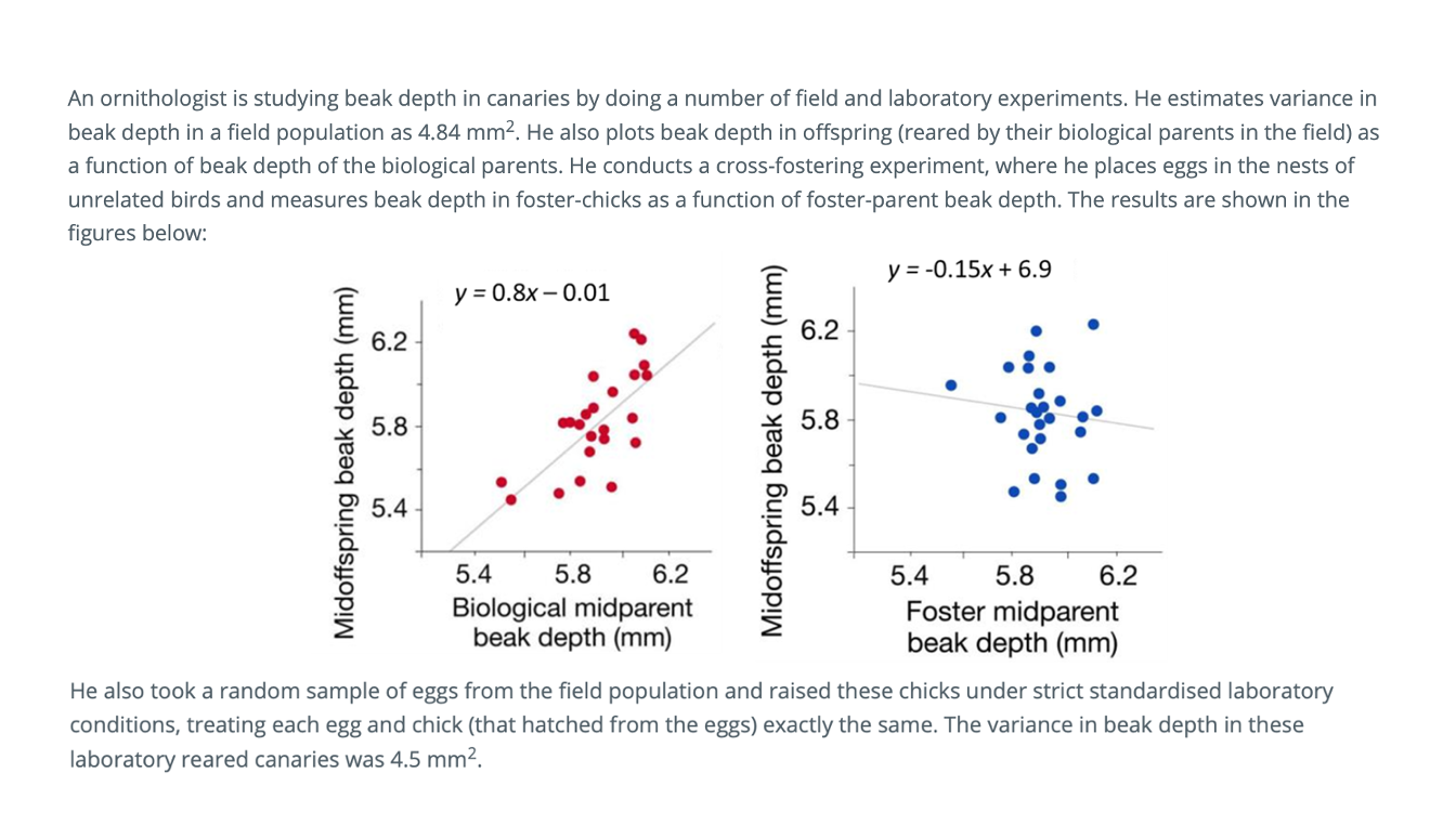 An ornithologist is studying beak depth in canaries | Chegg.com
