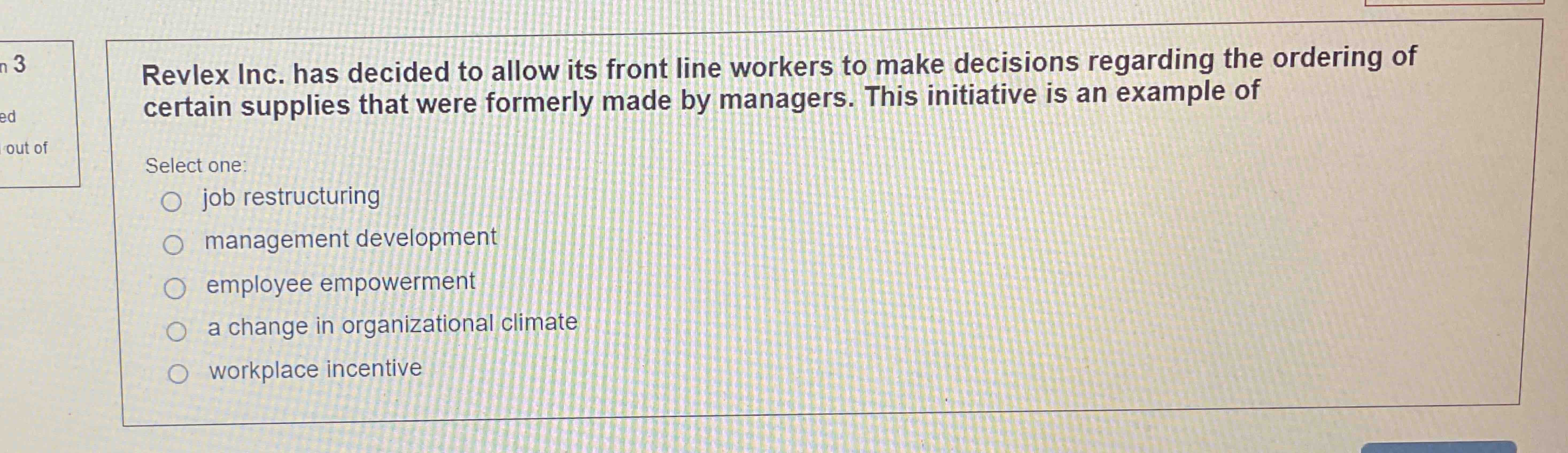 Solved Revlex Inc. has decided to allow its front line | Chegg.com