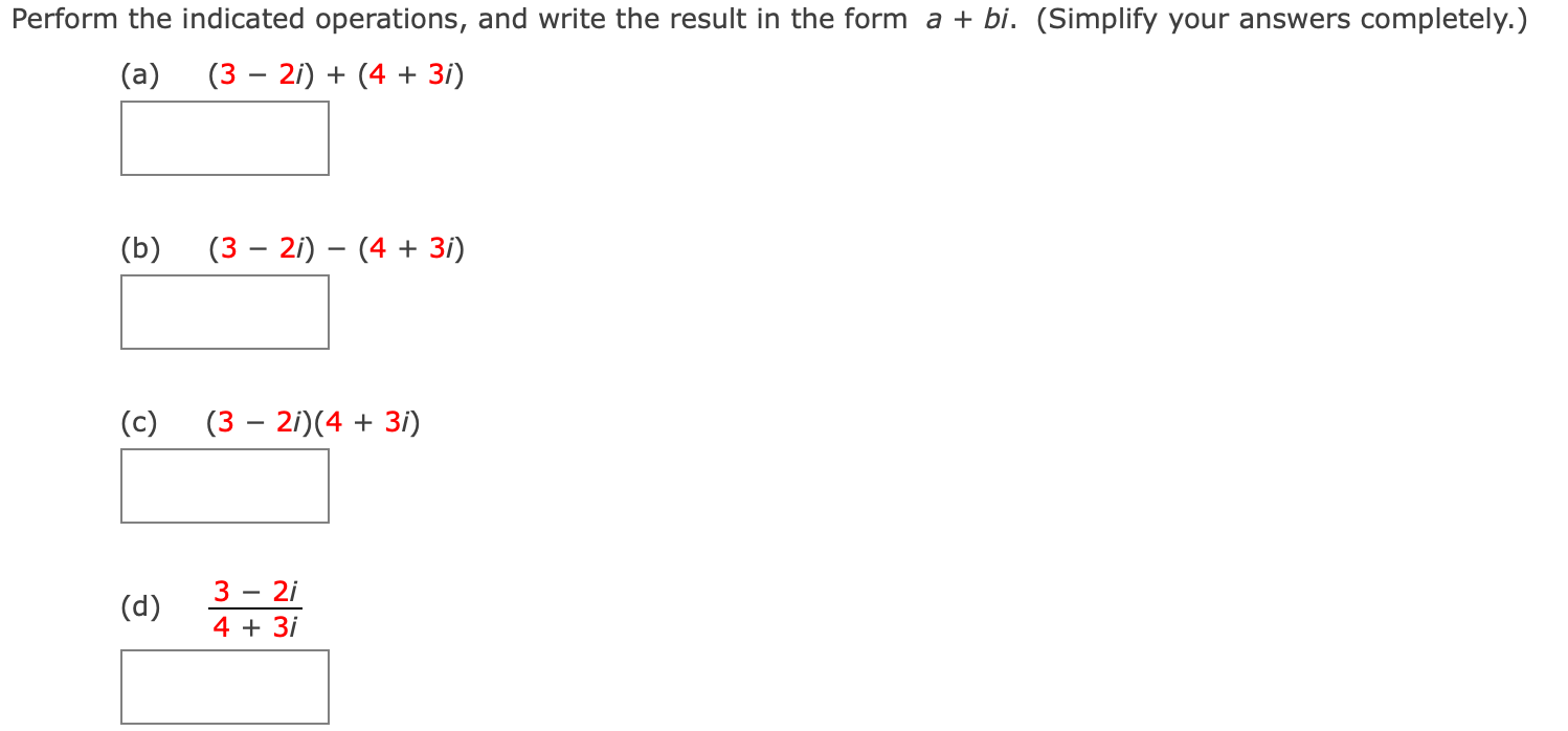 Solved Perform the indicated operations, and write the | Chegg.com