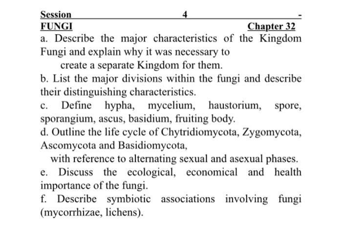Kingdom Fungi Characteristics