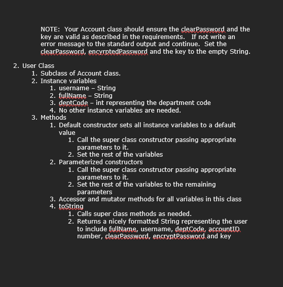 Solved Project Outcomes: Use Java to 1. Implement a super | Chegg.com