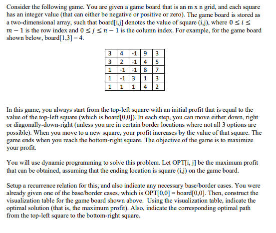 Solved Consider the following game. You are given a game | Chegg.com
