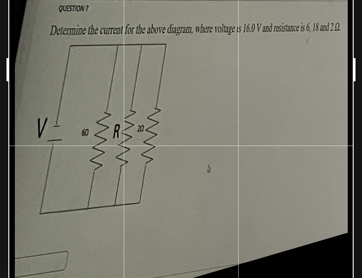 Solved Determine the current for the above diagram, where | Chegg.com