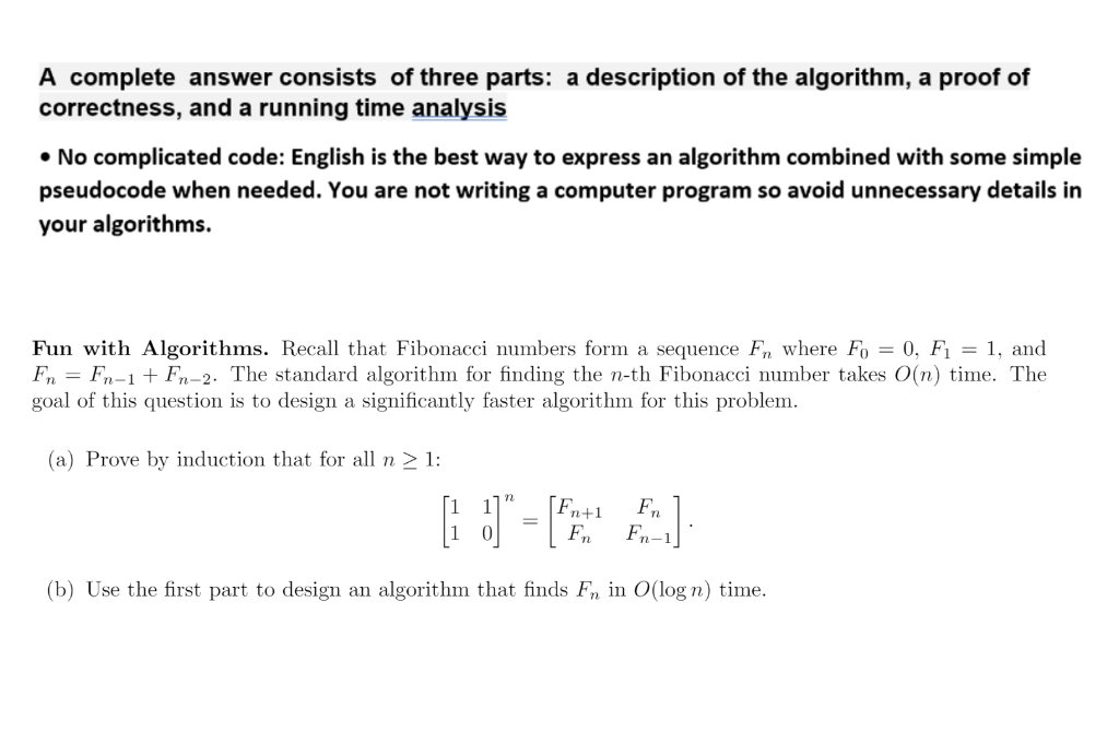 Solved A complete answer consists of three parts: a | Chegg.com