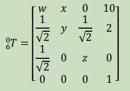 Solved i) Write the 4X4 Transformation matrix that | Chegg.com