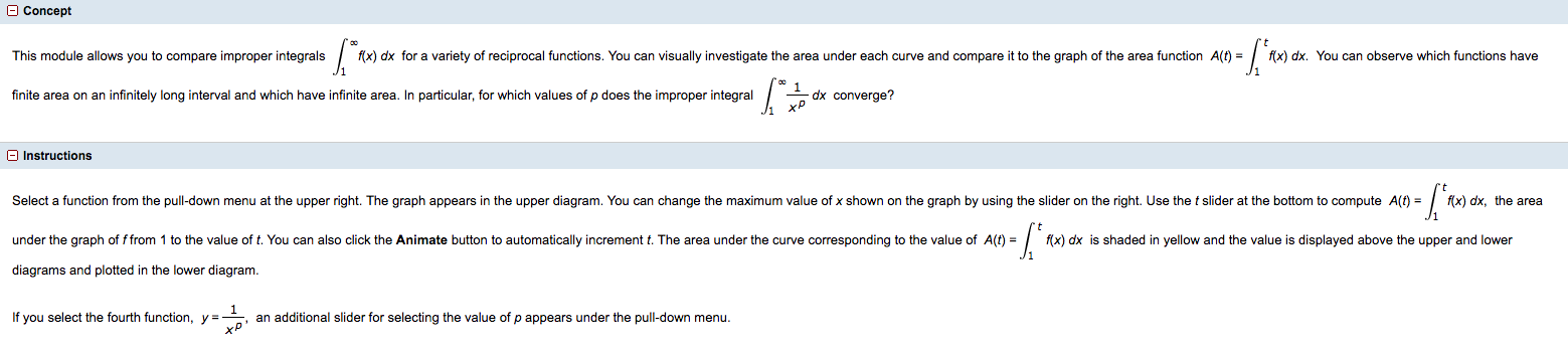 Concept This module allows you to compare improper | Chegg.com