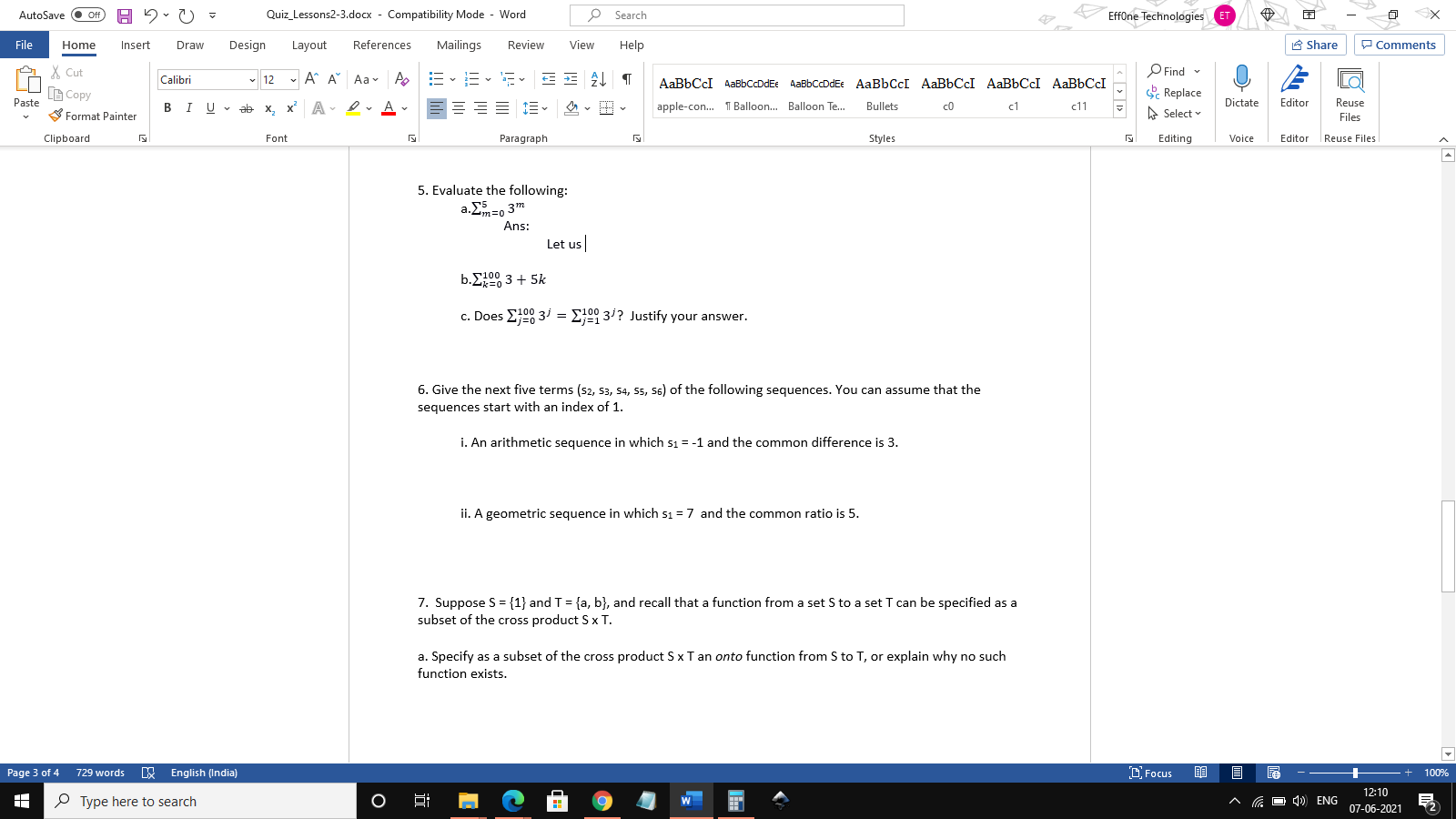Solved I am looking for solutions for Question 5 & Question | Chegg.com