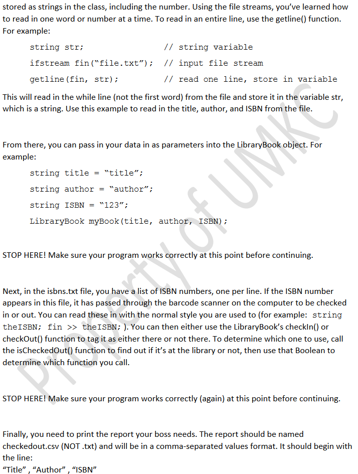 Solved You work at the Computer Science 2011 Library, and | Chegg.com