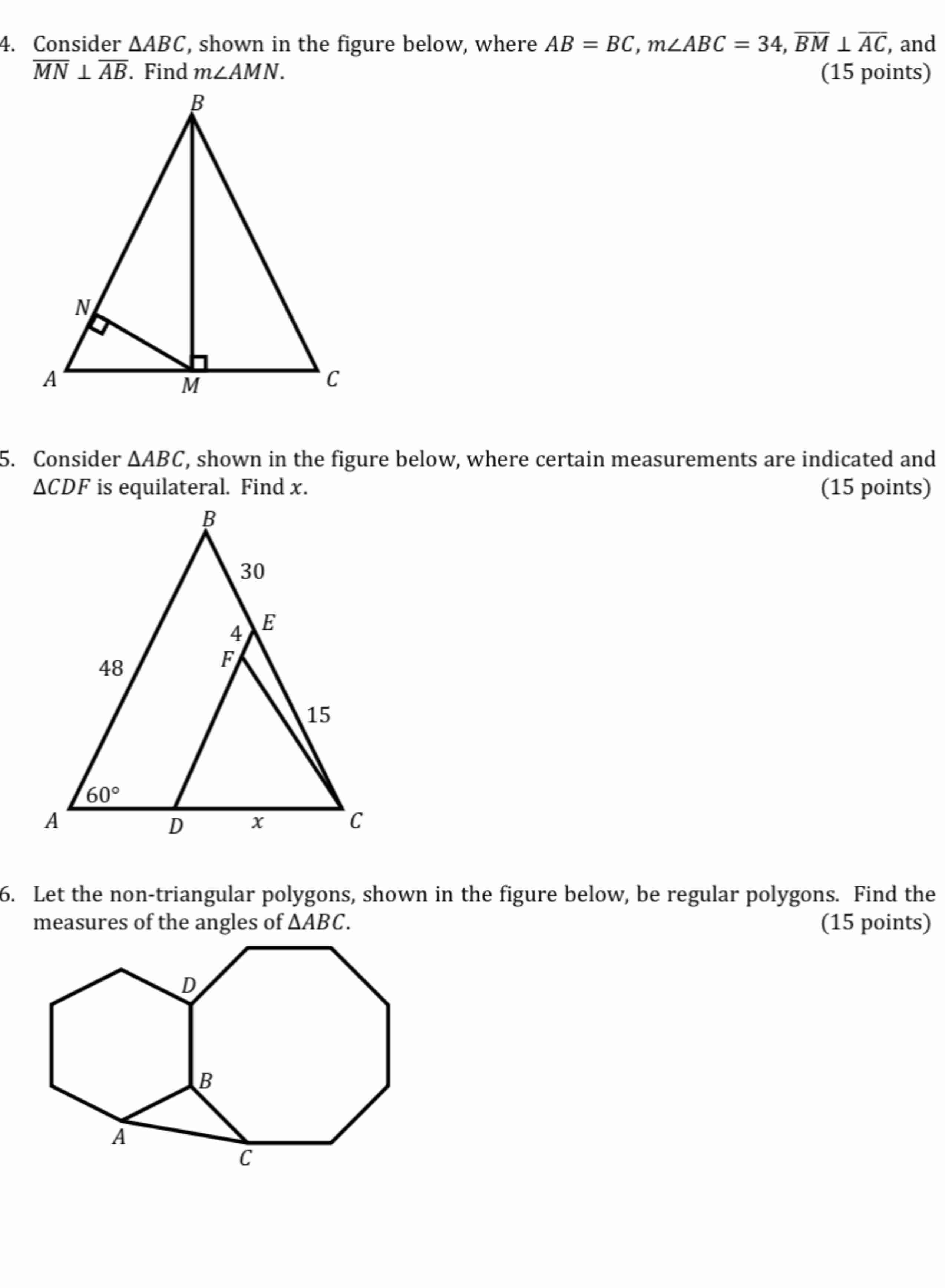 Solved Consider ????ABC, ﻿shown in ﻿the figure below, where | Chegg.com