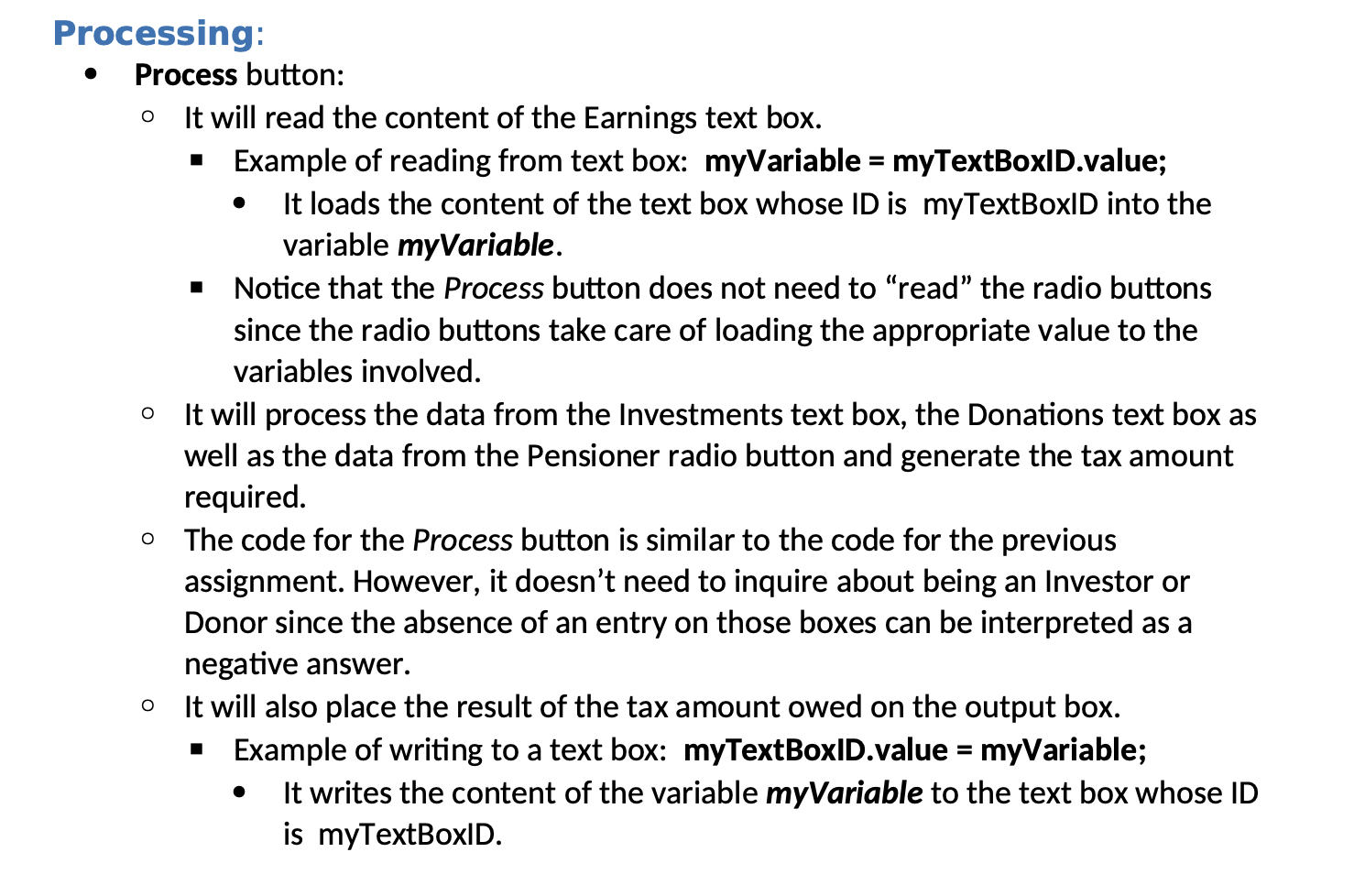 Solved PROBLEM DESCRIPTION The Tax Processing program needs | Chegg.com
