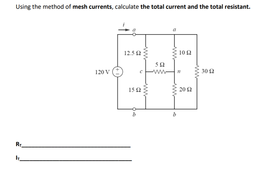 Solved Using the method of mesh currents, calculate the | Chegg.com