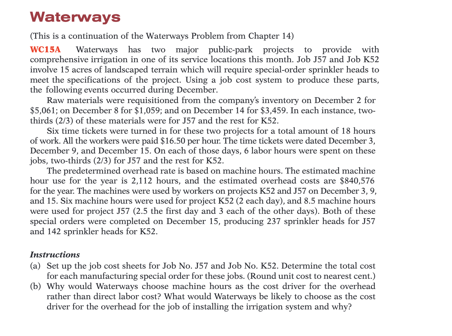 Solved (This is a continuation of the Waterways Problem from | Chegg.com