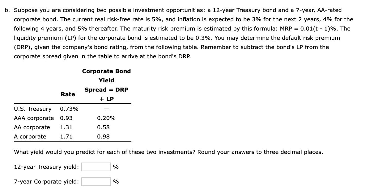 Solved Suppose you are considering two possible investment | Chegg.com
