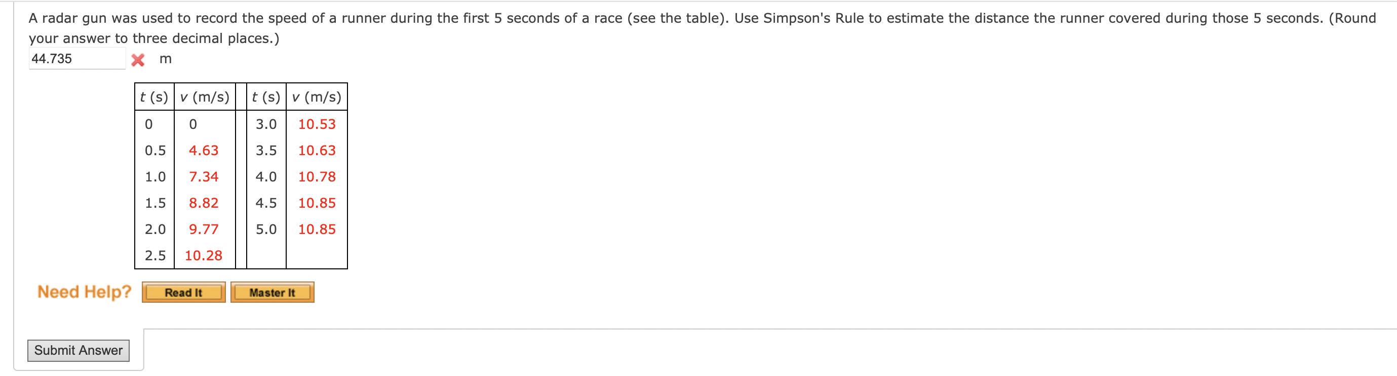 Solved your answer to three decimal places.) ×m | Chegg.com