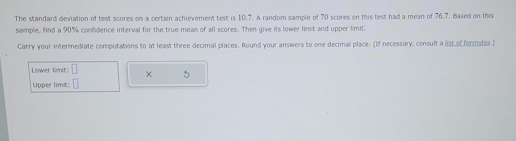 Solved The standard deviation of test scores on a certain | Chegg.com