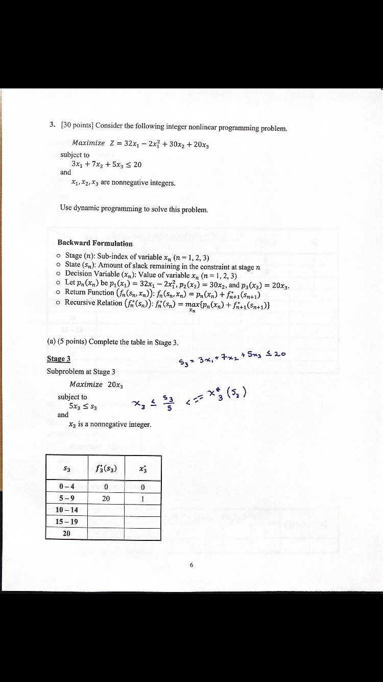 3. [30 points] Consider the following integer | Chegg.com