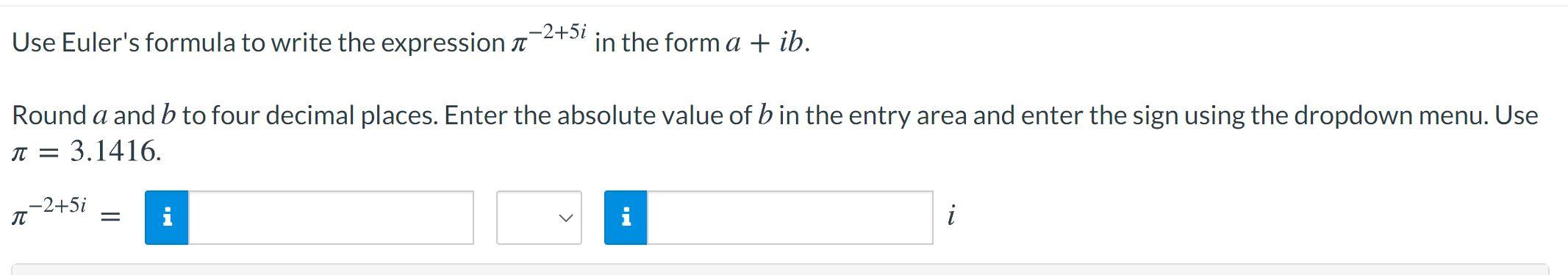 Solved Use Euler's formula to write the expression e3+9i in | Chegg.com