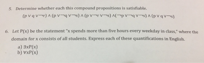 Solved 5. Determine whether each this compound propositions | Chegg.com