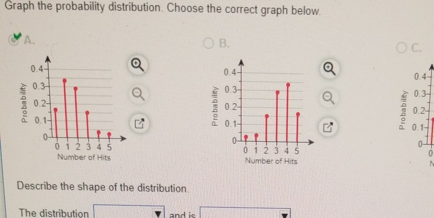 Solved Graph the probability distribution. Choose the | Chegg.com