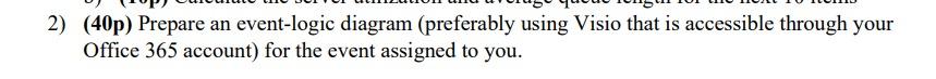 Solved 2) (40p) Prepare an event-logic diagram (preferably | Chegg.com