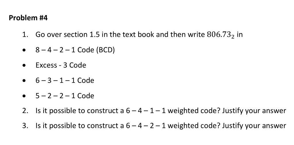 Solved Problem #4 1. Go over section 1.5 in the text book | Chegg.com