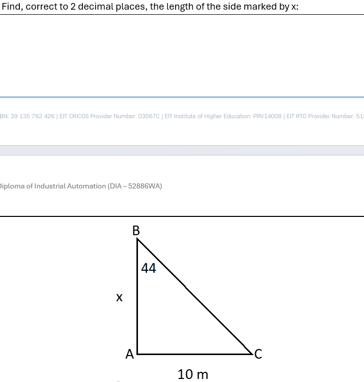 Solved Find, correct to 2 ﻿decimal places, the length of the | Chegg.com