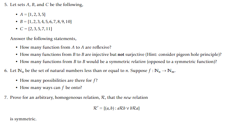 Solved - A={1,2,3,5} - B={1,2,3,4,5,6,7,8,9,10} - | Chegg.com