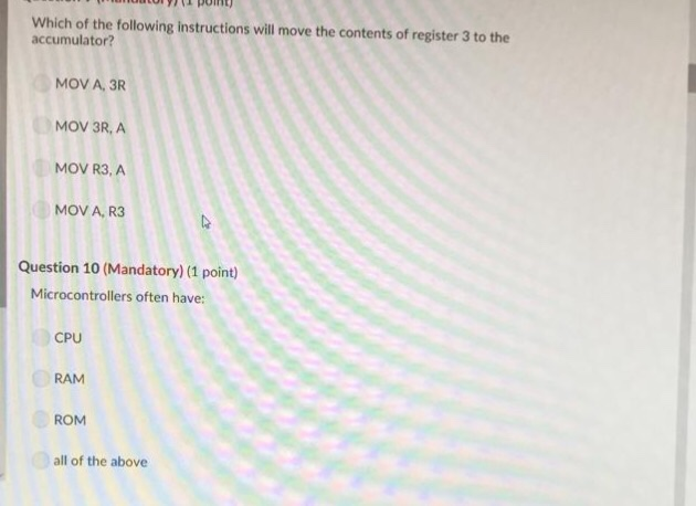 Solved A General Purpose Microprocessor Has On Chip Rom