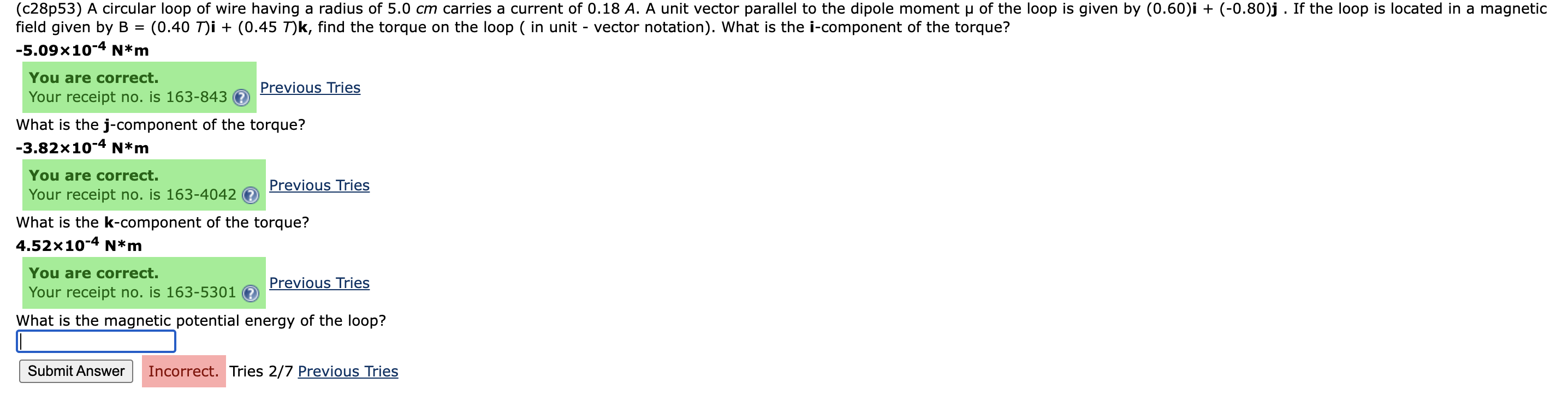 Solved field given by B=(0.40T)i+(0.45T)k, find the torque | Chegg.com
