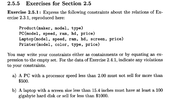 Solved 2.5.5 Exercises for Section 2.5 Exercise 2.5.1: | Chegg.com