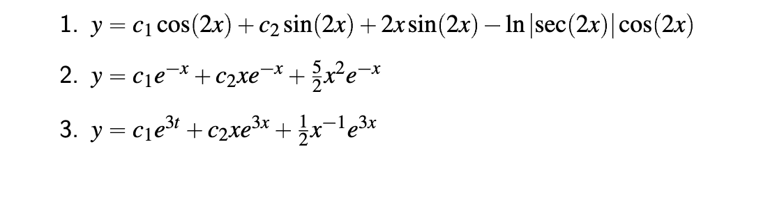 Solved 3) y′′−6y′+9y=x−3e3x1. | Chegg.com