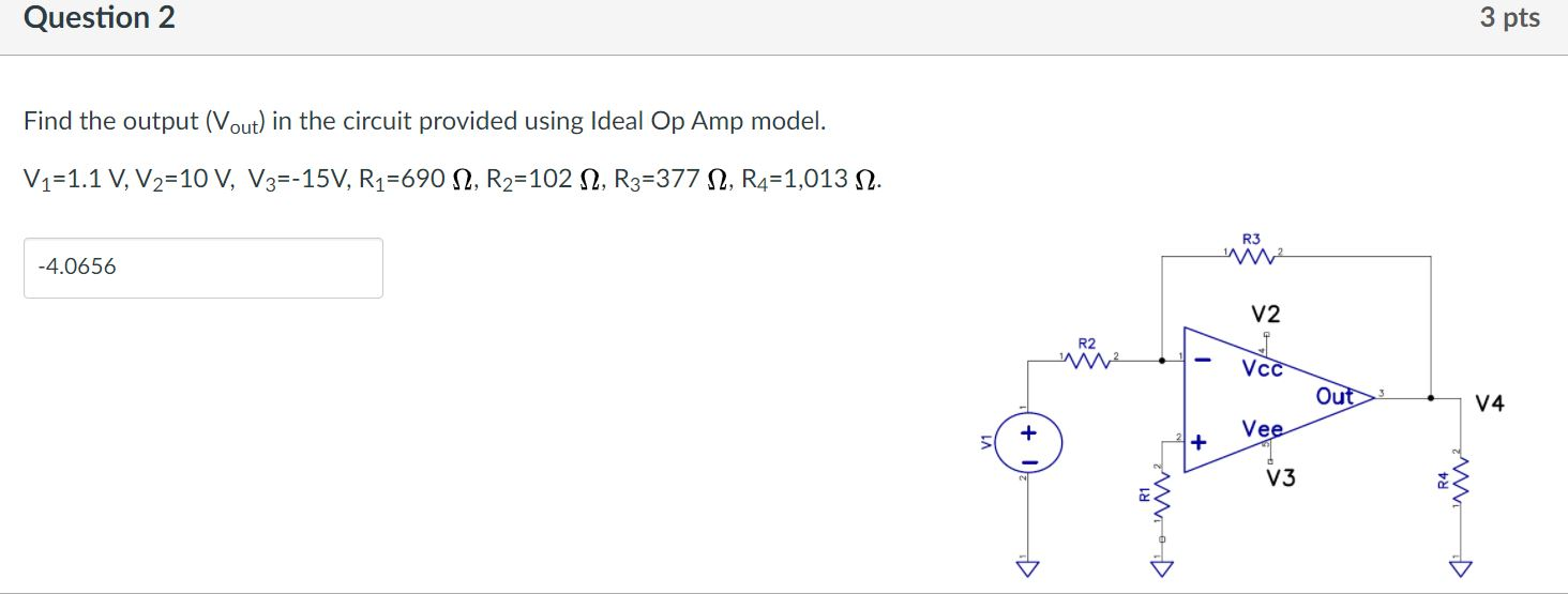 Solved Find the output (Vout) in the circuit provided | Chegg.com