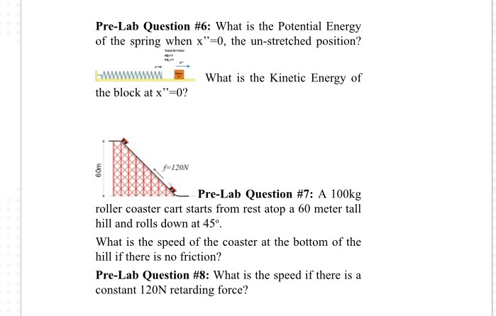 Solved What is the Potential Energy of the spring when x" = | Chegg.com