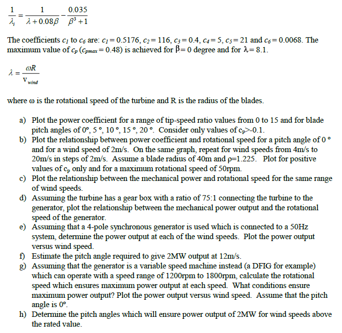 A generic equation 2 used to model the power | Chegg.com