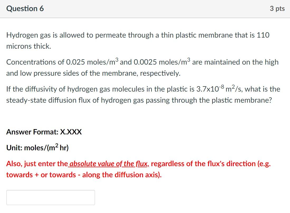 Solved Hydrogen gas is allowed to permeate through a thin | Chegg.com