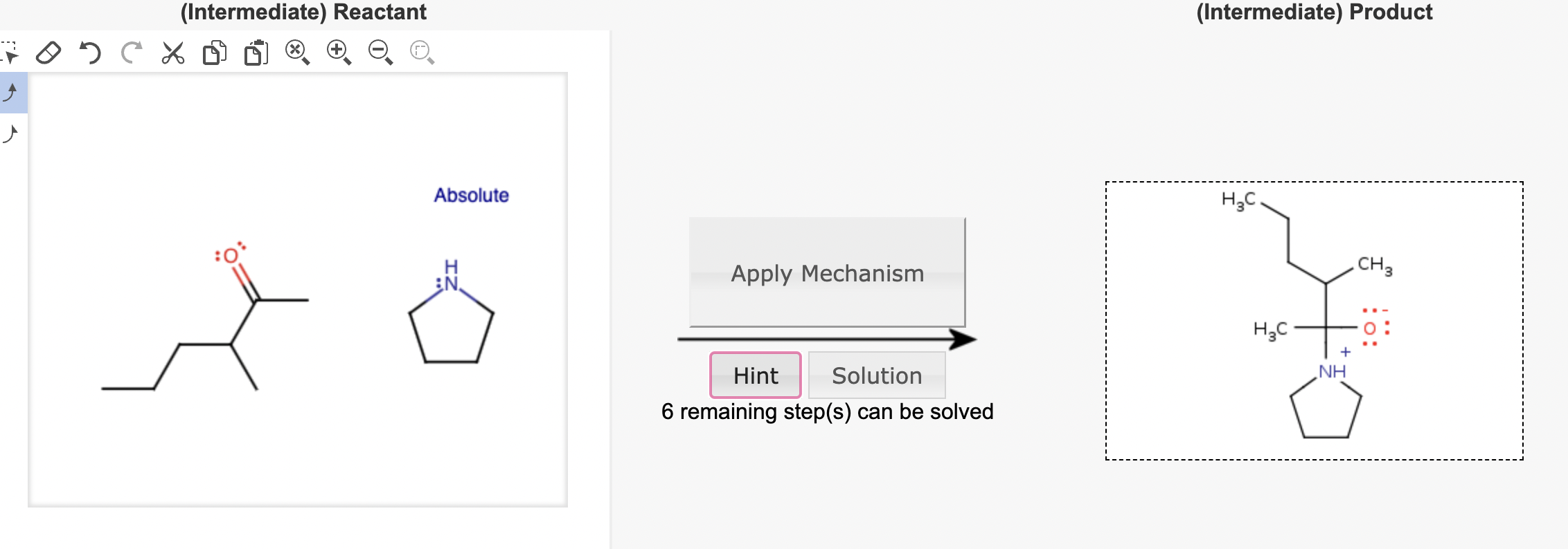 Solved (Intermediate) Reactant 705 осъ Absolute EN. Apply | Chegg.com