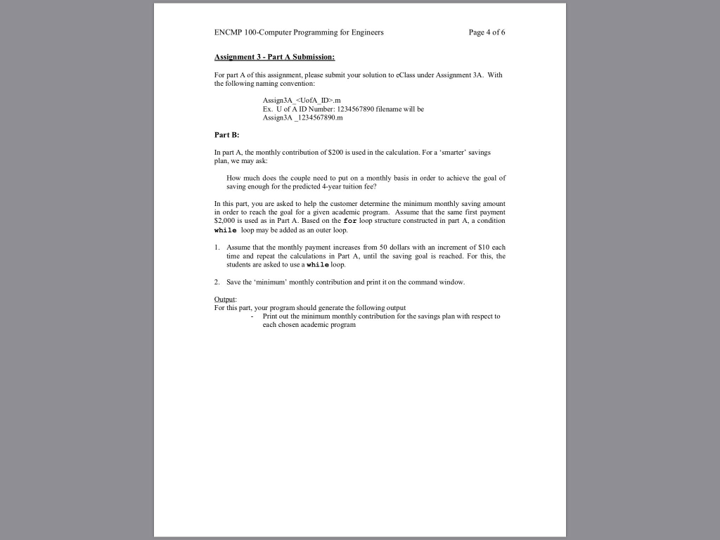 Solved Encmp 100 Computer Programming For Engineers Page 1