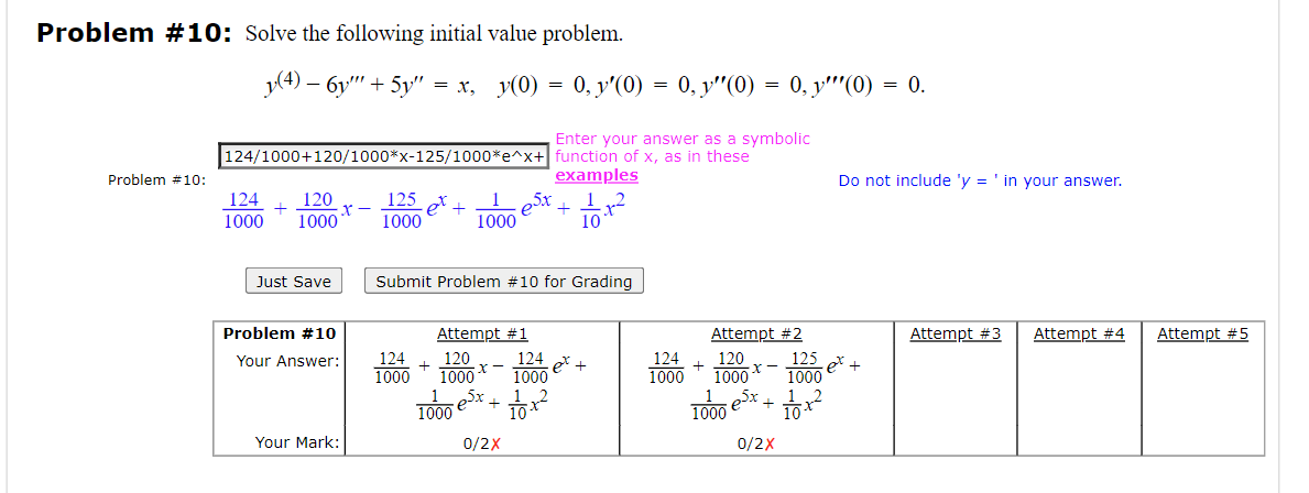 Solved Problem #10: Solve the following initial value | Chegg.com