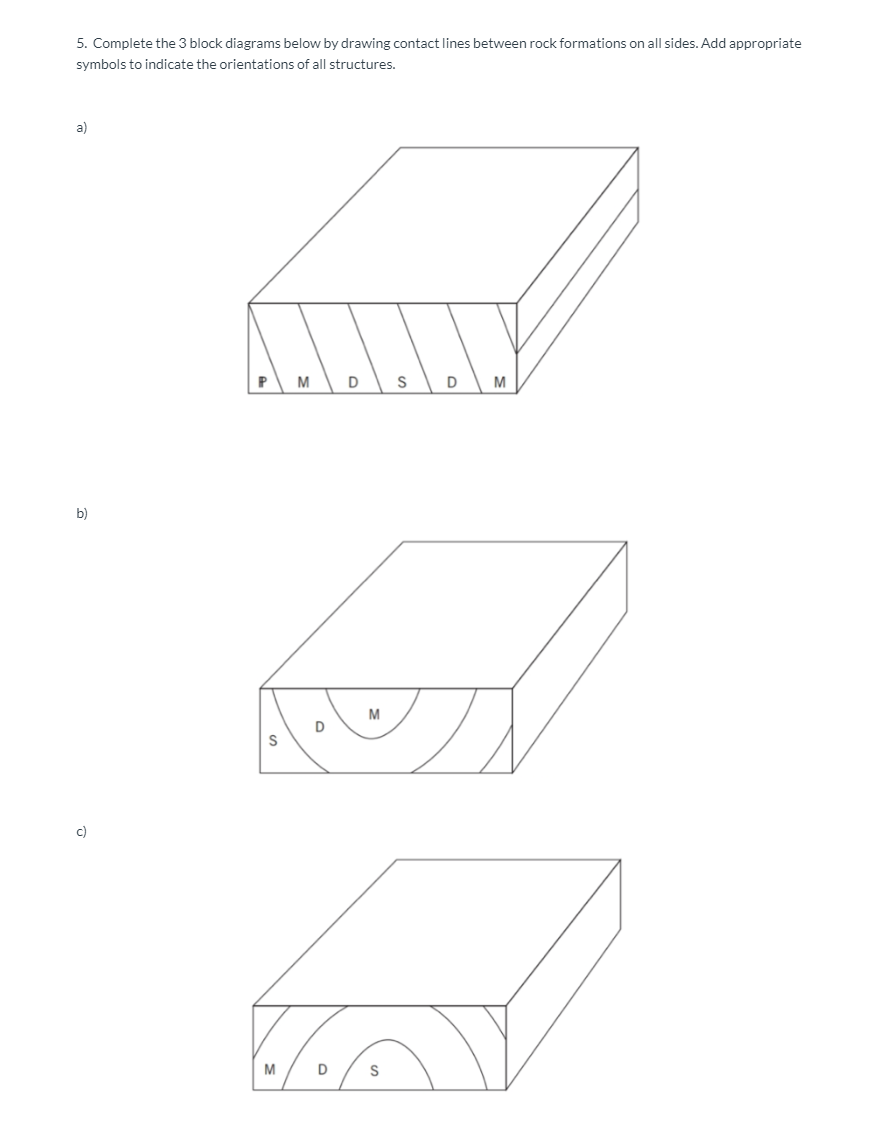 Solved 5. Complete the 3 block diagrams below by drawing | Chegg.com